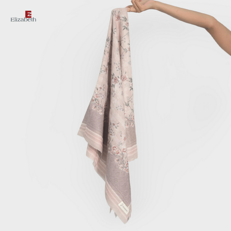 Hijab Elizabeth - Kerudung Segi Empat Floral 5180-0692 - Elizabeth Bags